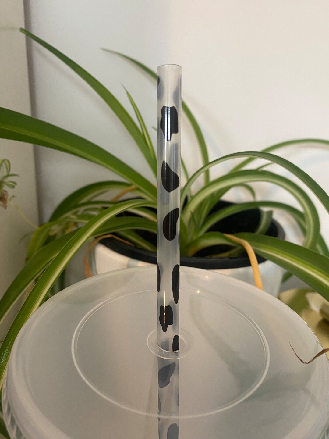 Clear Cow Print Reusable Straw - Etsy