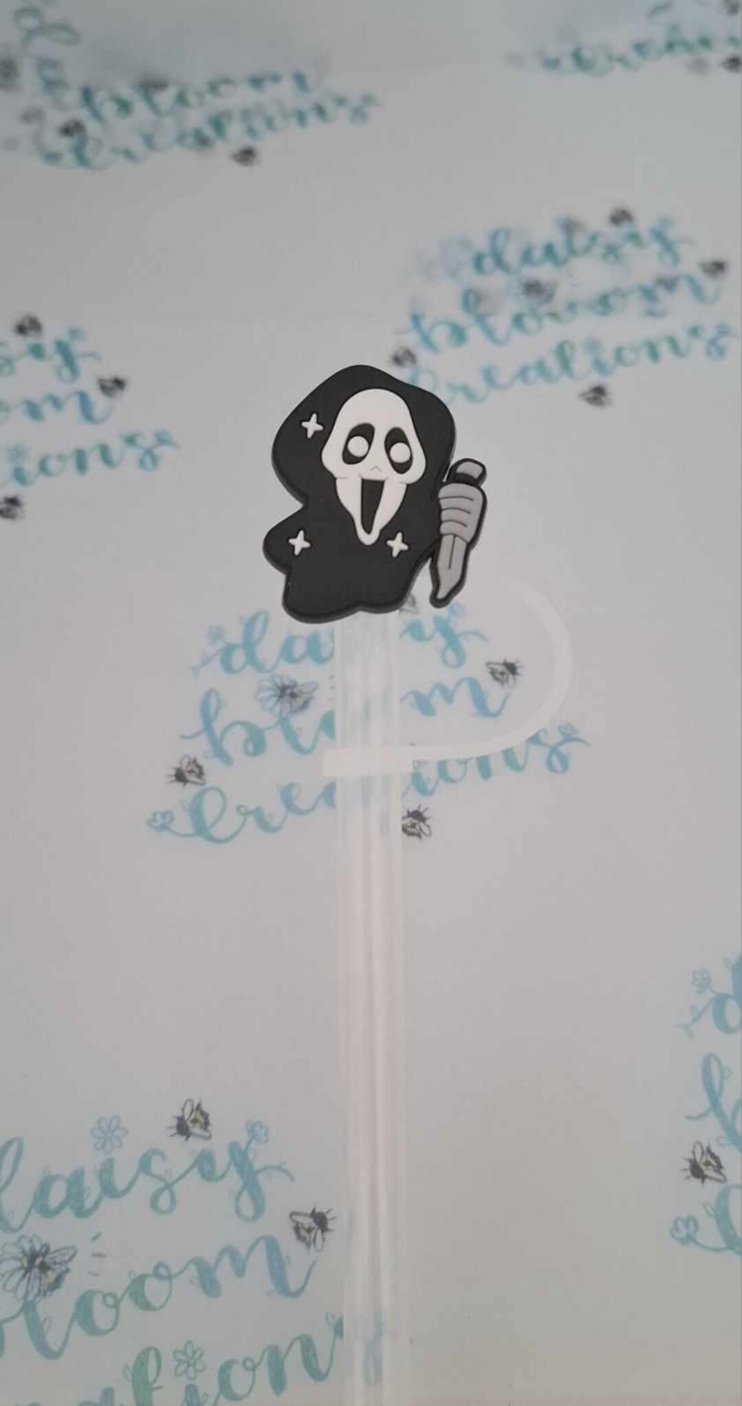 Scream Ghost Straw Topper for Cup With Straw, Gift for Her, Halloween ...