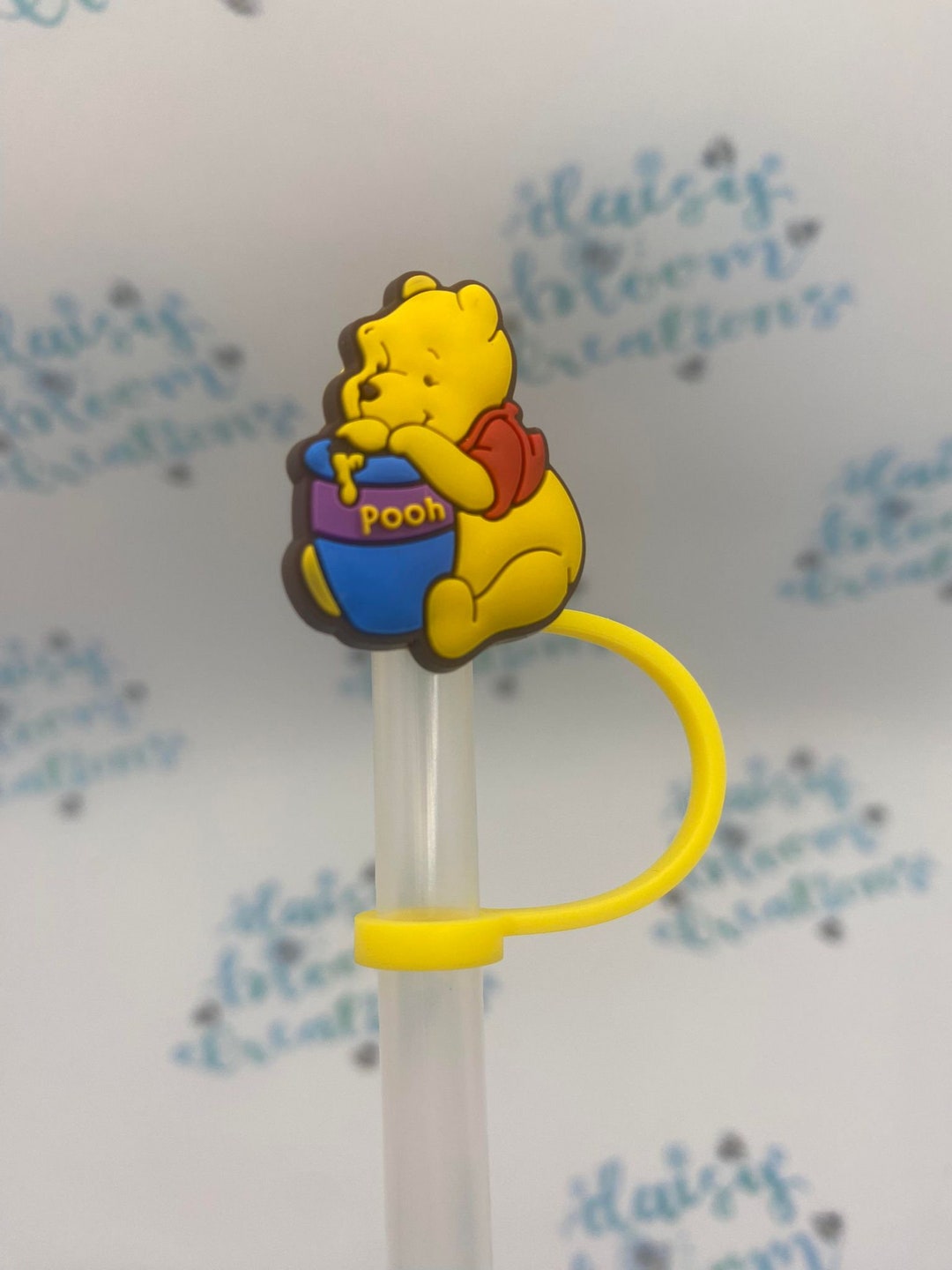 Winnie the Pooh Honey Straw Topper, Cups, Cold Cups, Gift Idea, Gift ...