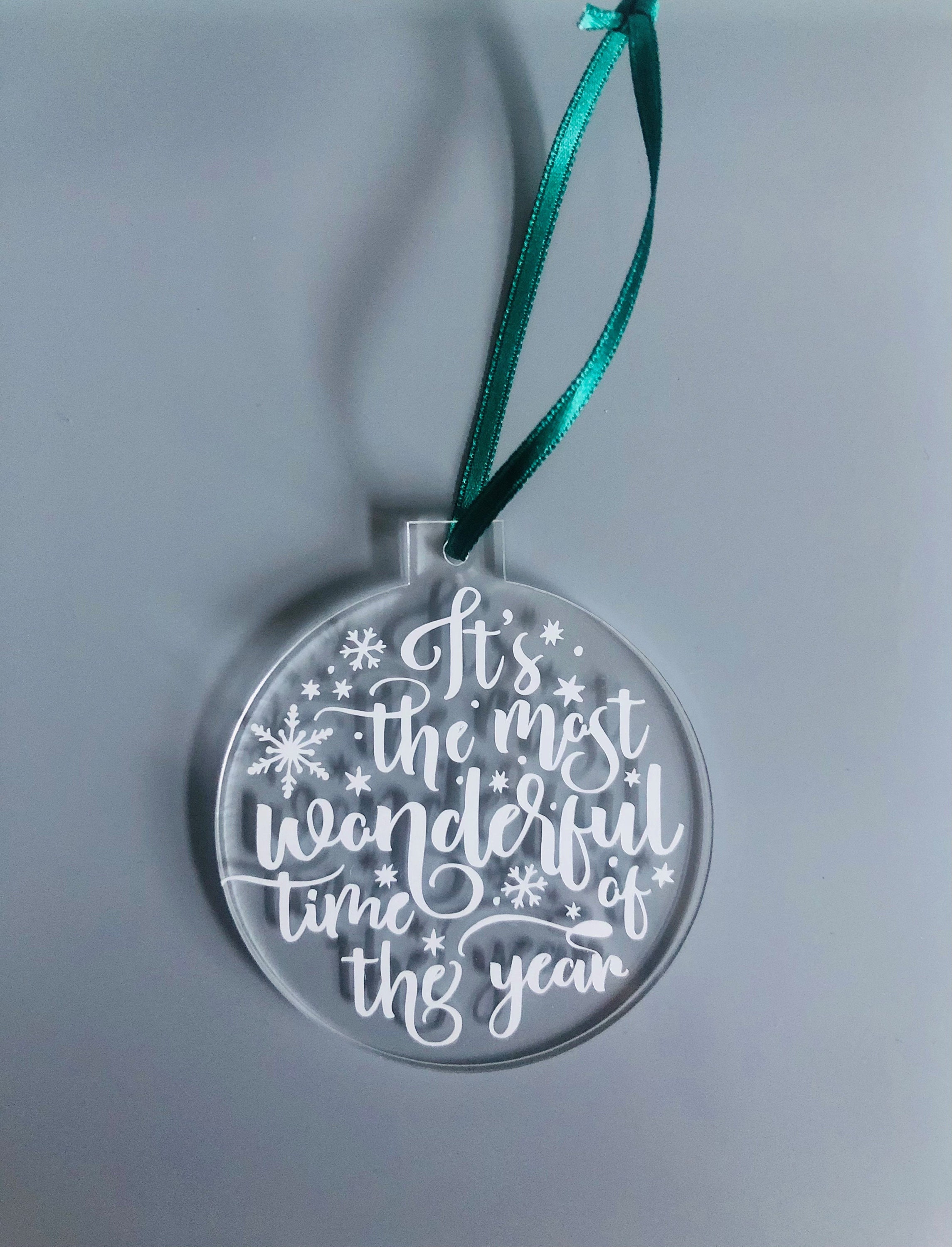 Acrylic Christmas Bauble Christmas Gift - Etsy UK