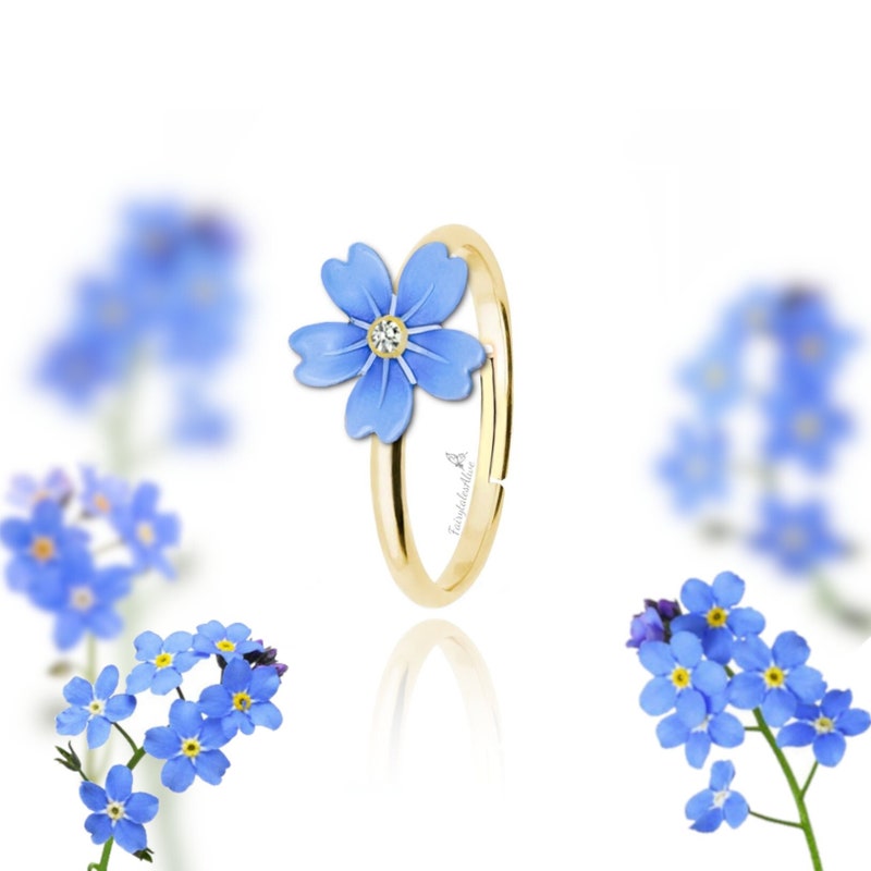 Forget Me Not Ring - Etsy