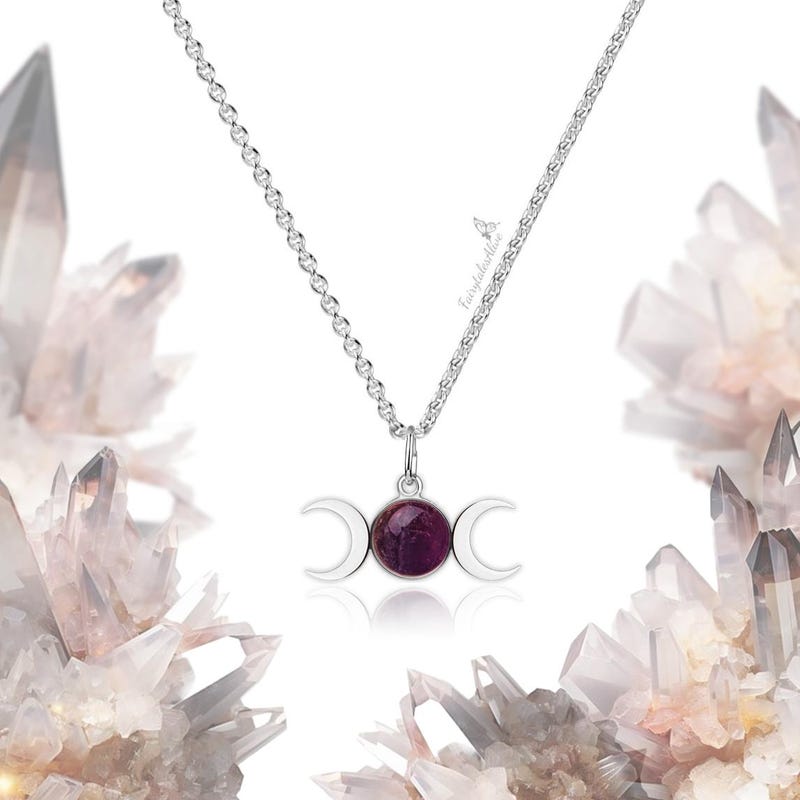 Triple Moon Necklace - Etsy UK
