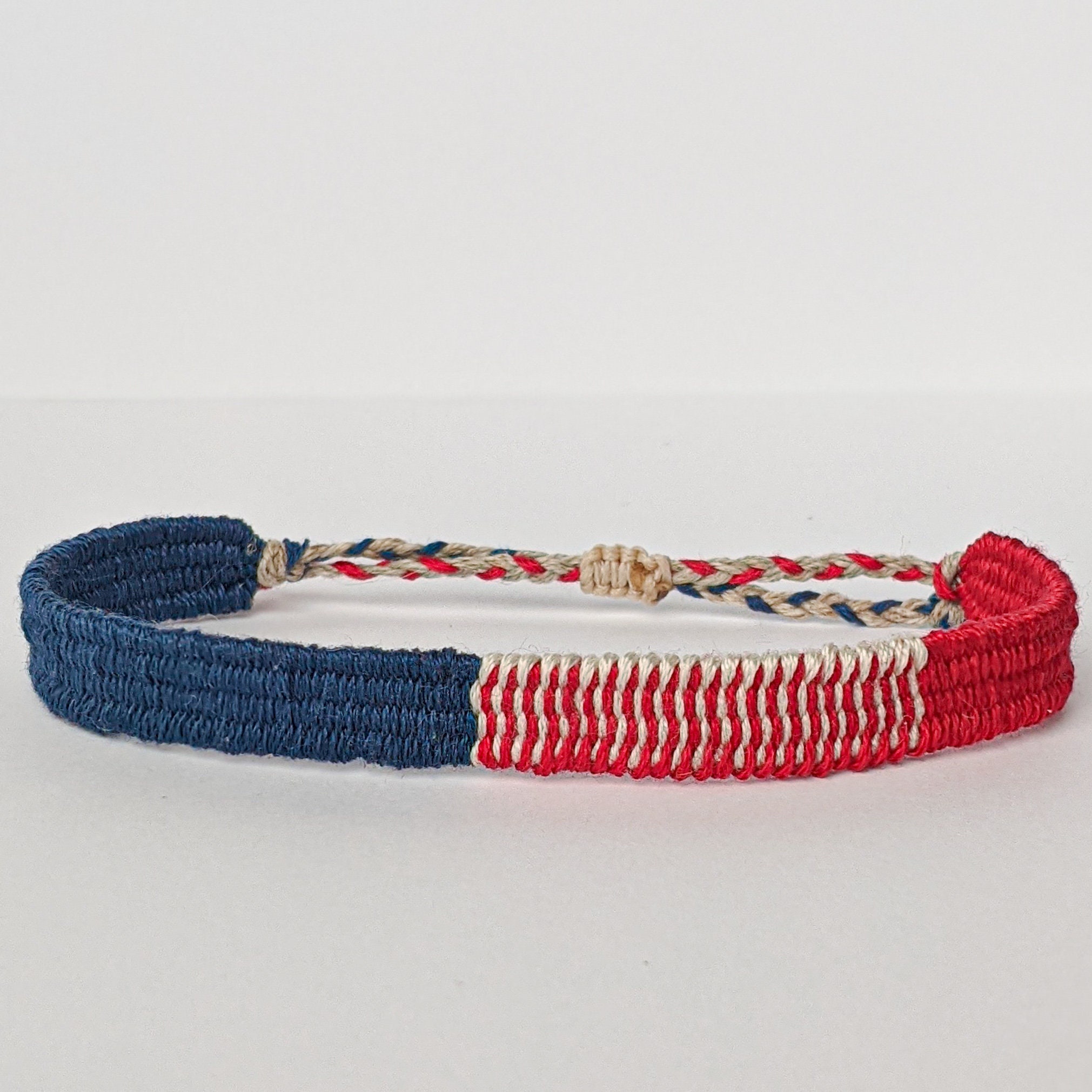 Handwoven Minimalist Fabric Bracelet, Textile Jewelry, Friendship ...