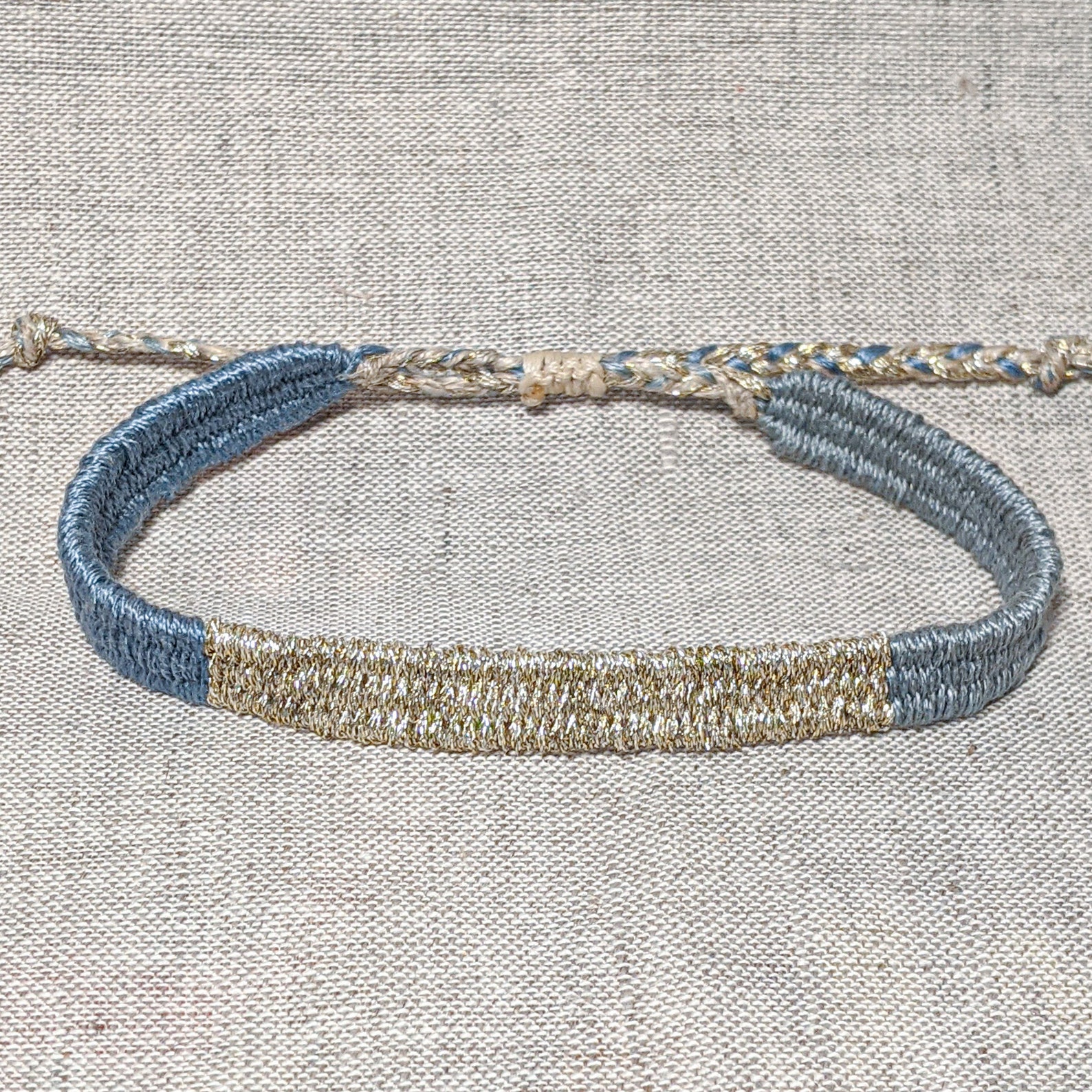 Handwoven Bracelet, Minimalist Textile String Woven Bracelet, Fabric ...