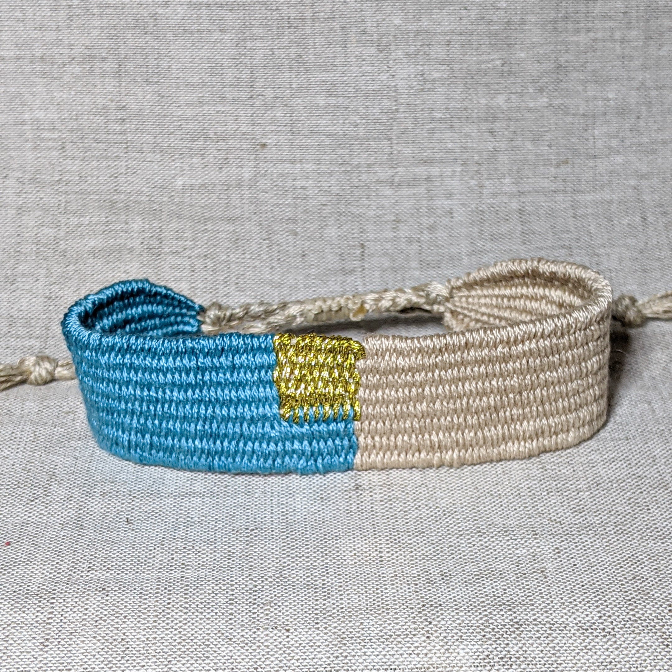 Handwoven Minimalist Fabric Bracelet, Woven Textile Cuff Bracelet ...