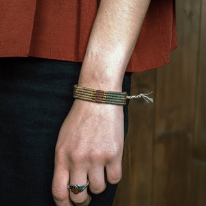 Handwoven Bracelet, Minimalist Bracelet, Woven Boho Jewelry, Loom Woven ...
