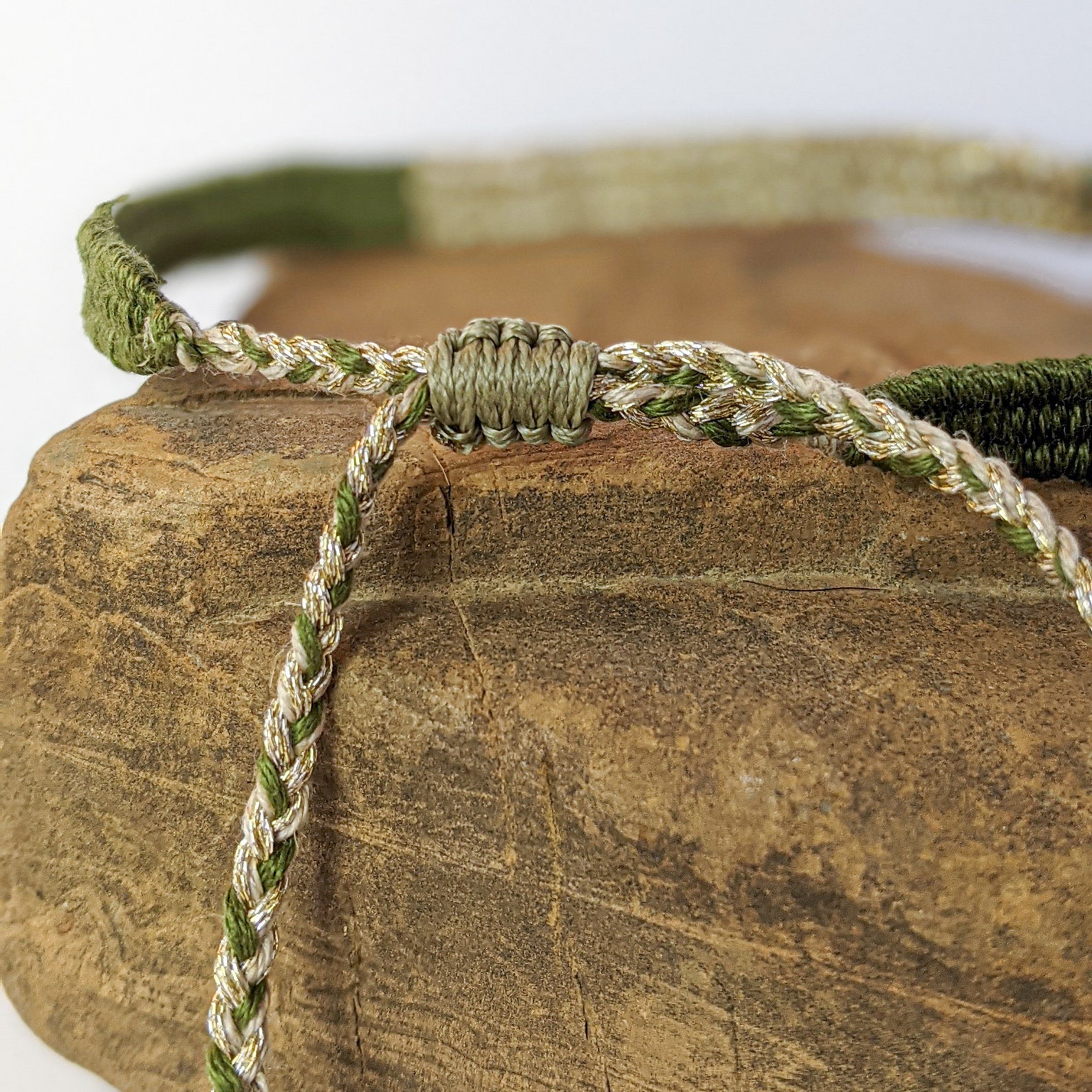 Handwoven Fabric Bracelet, Minimalist Textile String Bracelet ...