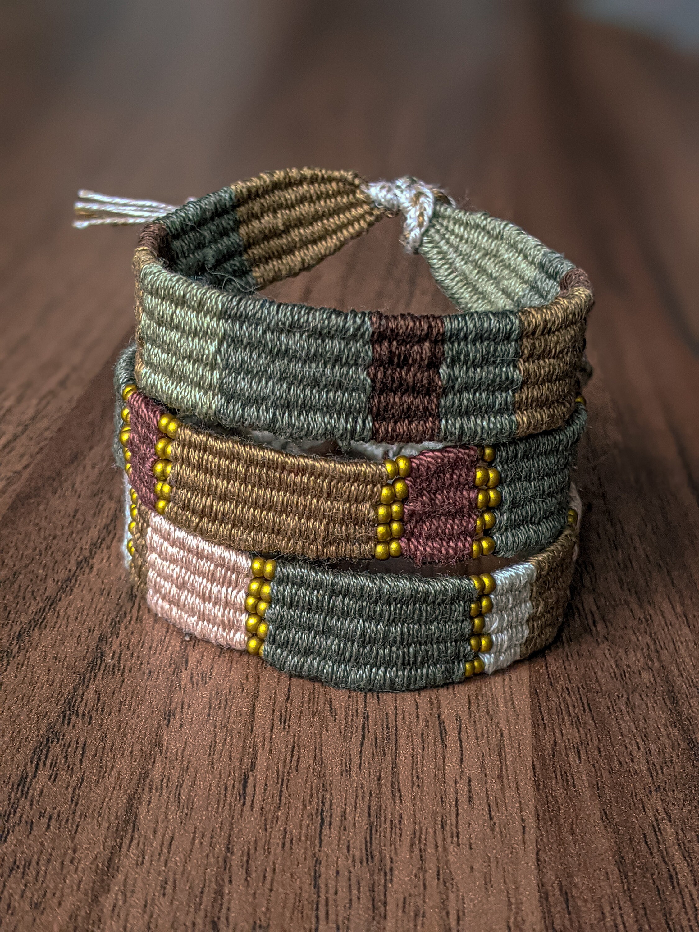 Handwoven Bracelet, Minimalist Fabric Bracelet, Loom Woven Boho Jewelry ...