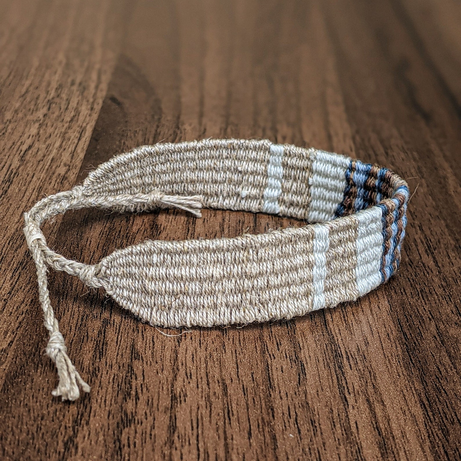 Linen Fabric Handwoven Bracelet, Minimalist Textile Bracelet, Best ...