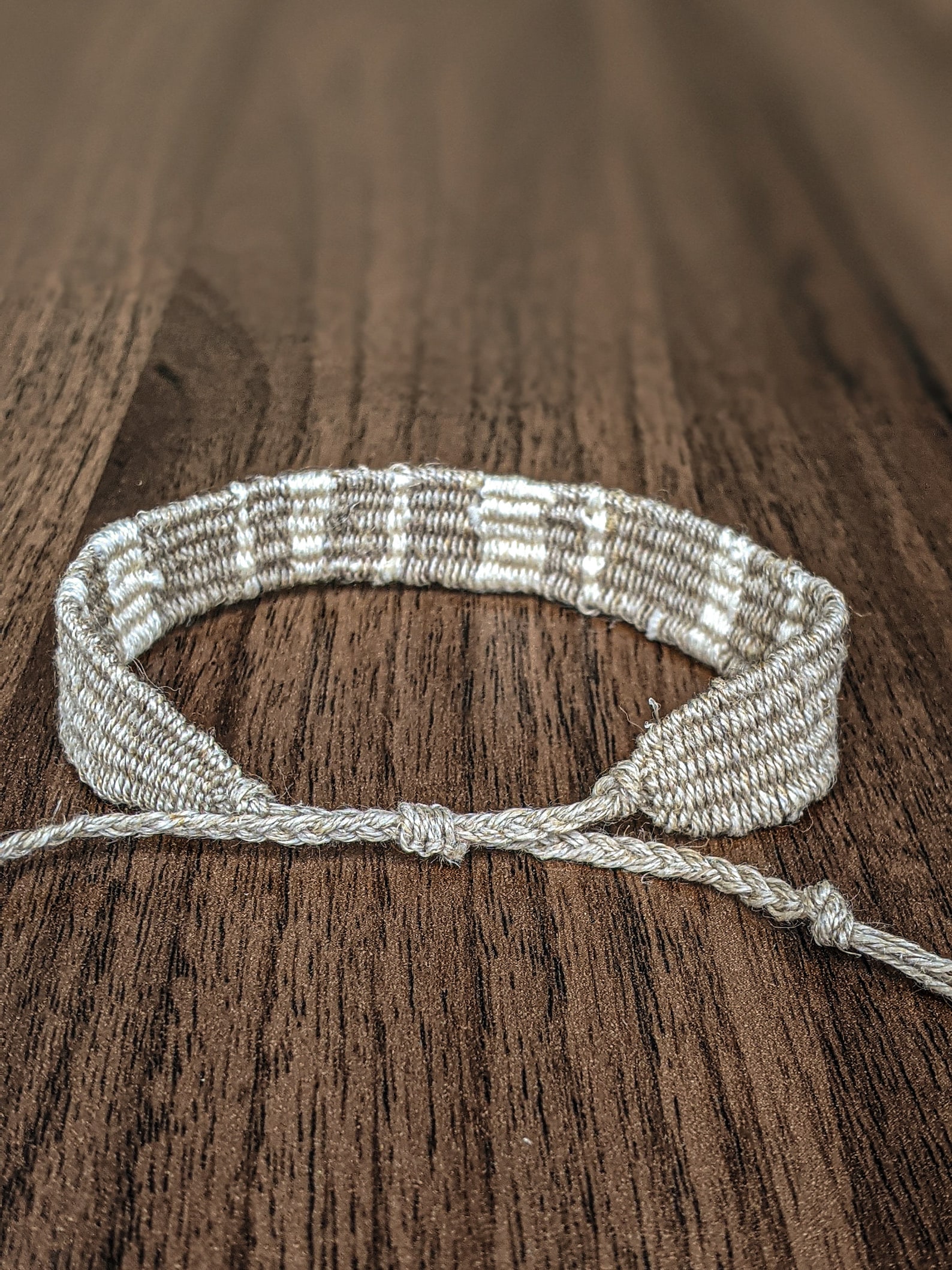 Linen Handwoven Bracelet, Minimalist Fabric Jewelry, Loom Woven ...