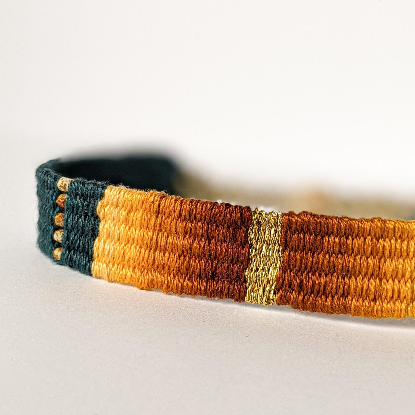 Hand Woven Textile Bracelet, Handwoven Minimalist Fabric Jewelry, Thank ...