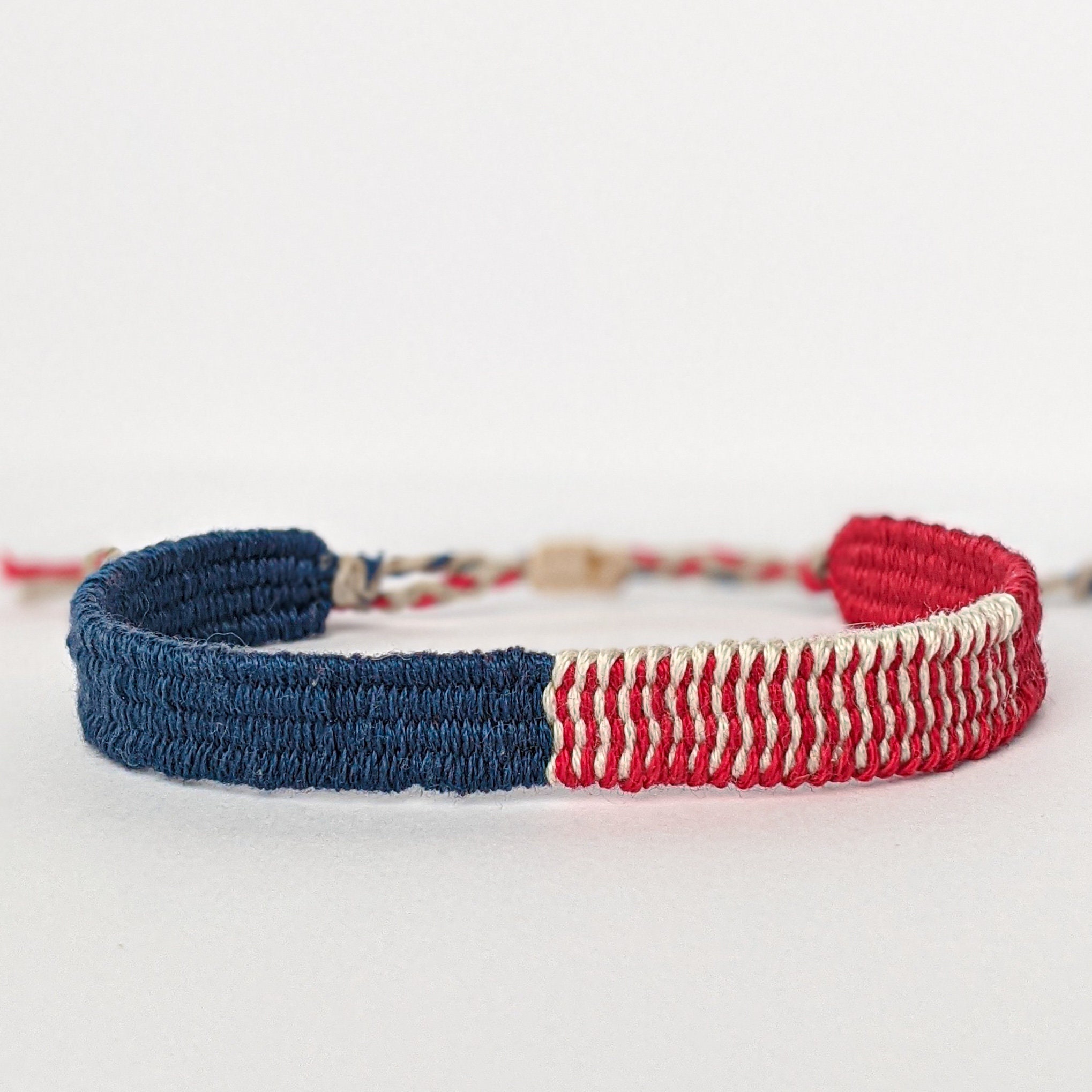 Handwoven Minimalist Fabric Bracelet, Textile Jewelry, Friendship ...