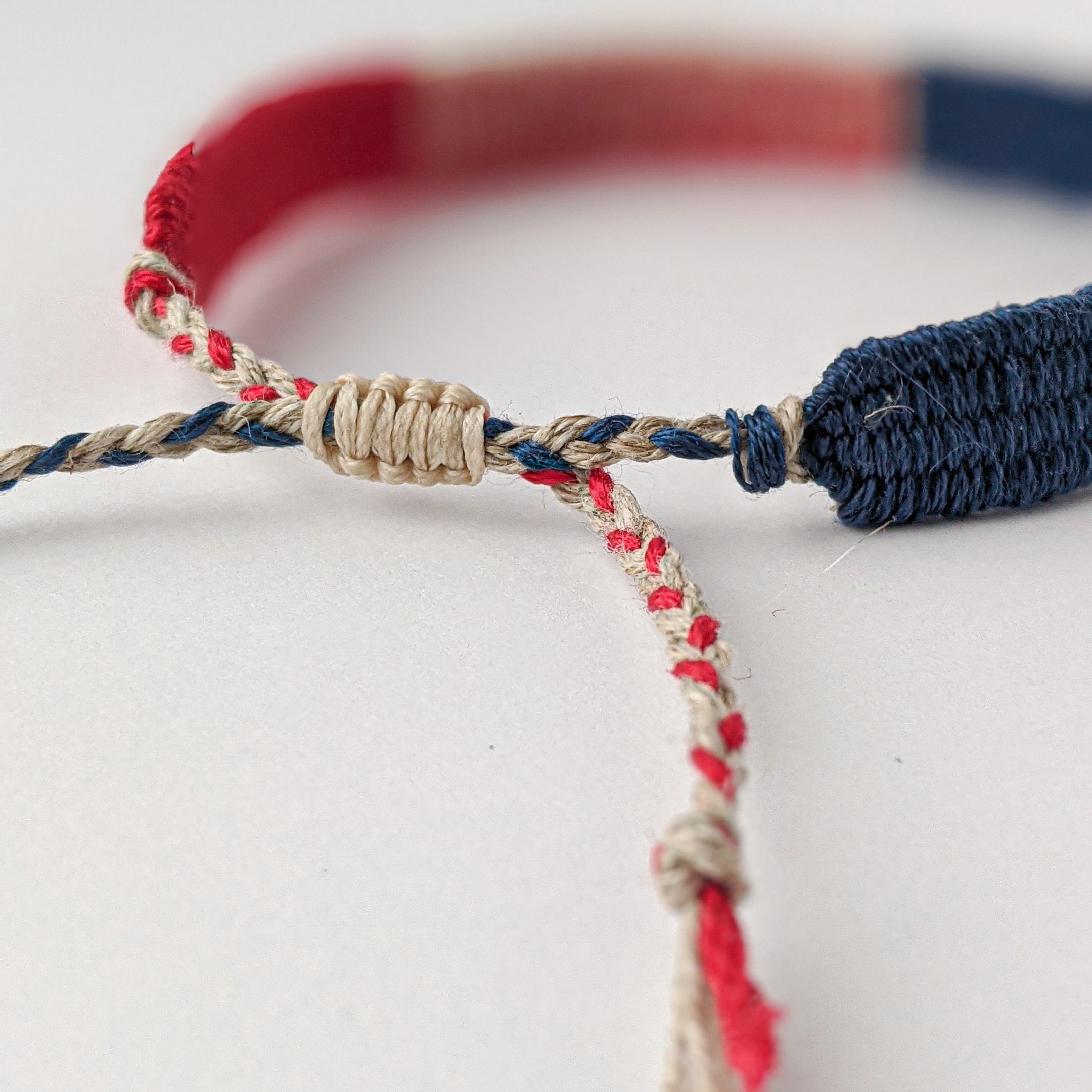 Handwoven Minimalist Fabric Bracelet, Textile Jewelry, Friendship ...