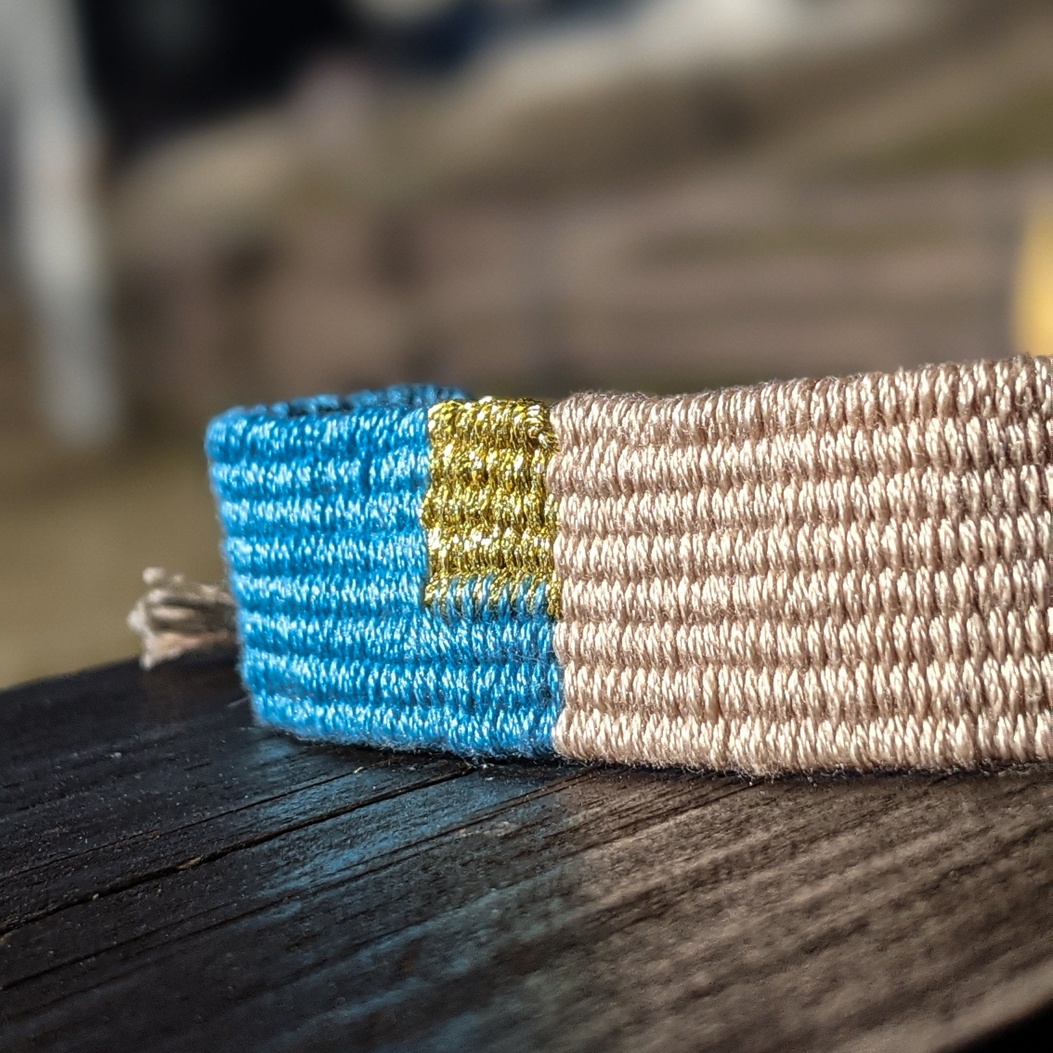 Handwoven Minimalist Fabric Bracelet, Woven Textile Cuff Bracelet ...