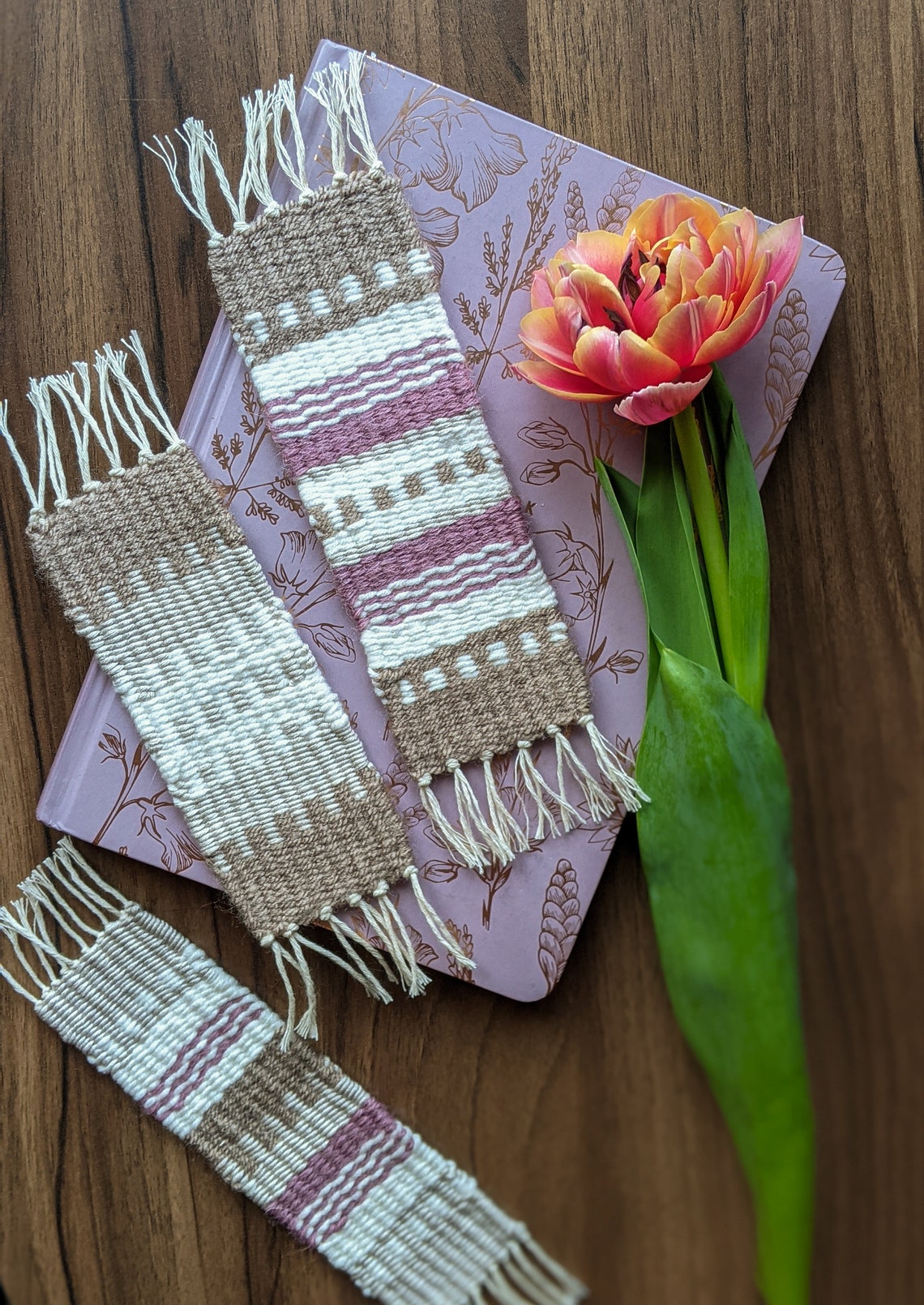 Woven Bookmark, Gift for Bookworm, Mini Woven Tapestry - Etsy