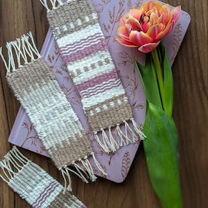 Woven Bookmark, Gift for Bookworm, Mini Woven Tapestry - Etsy UK