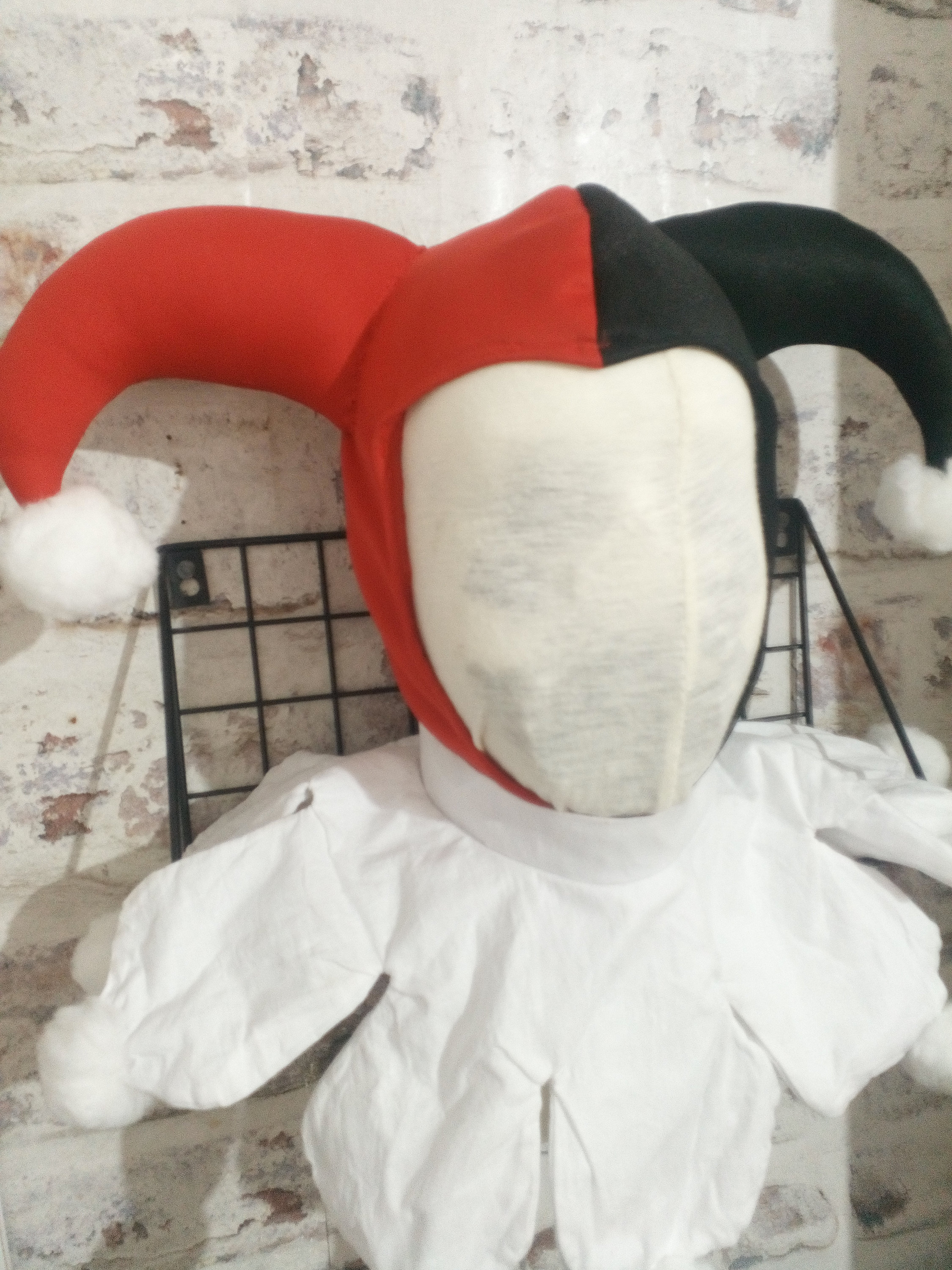 Women's Red and Black Jester Cowl and Neck Ruff - Etsy