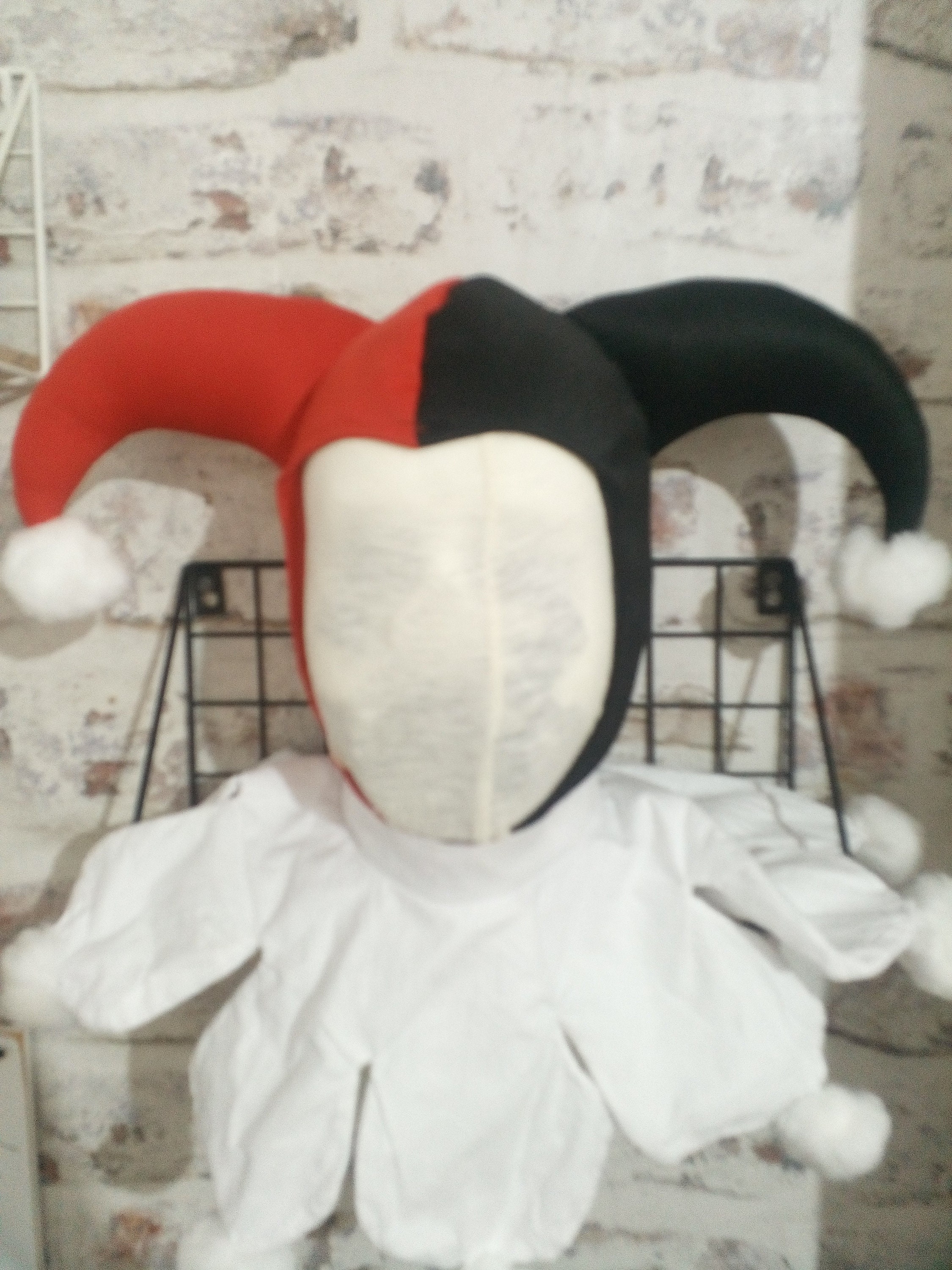 Women's Red and Black Jester Cowl and Neck Ruff - Etsy