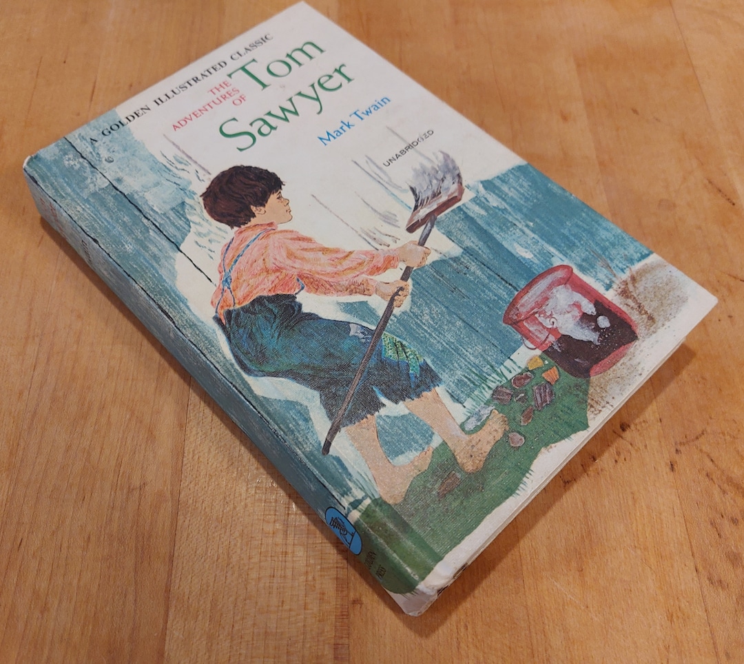 Golden Illustrated Tom Sawyer - Etsy