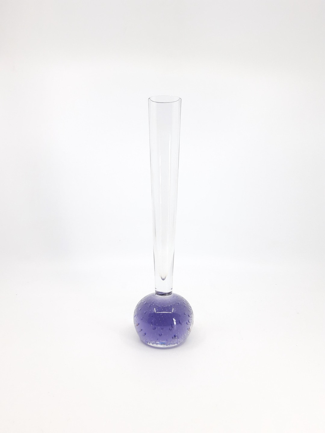 Mid-century Czech Milan Metelak Harrachov Glass Stem Vase - Etsy
