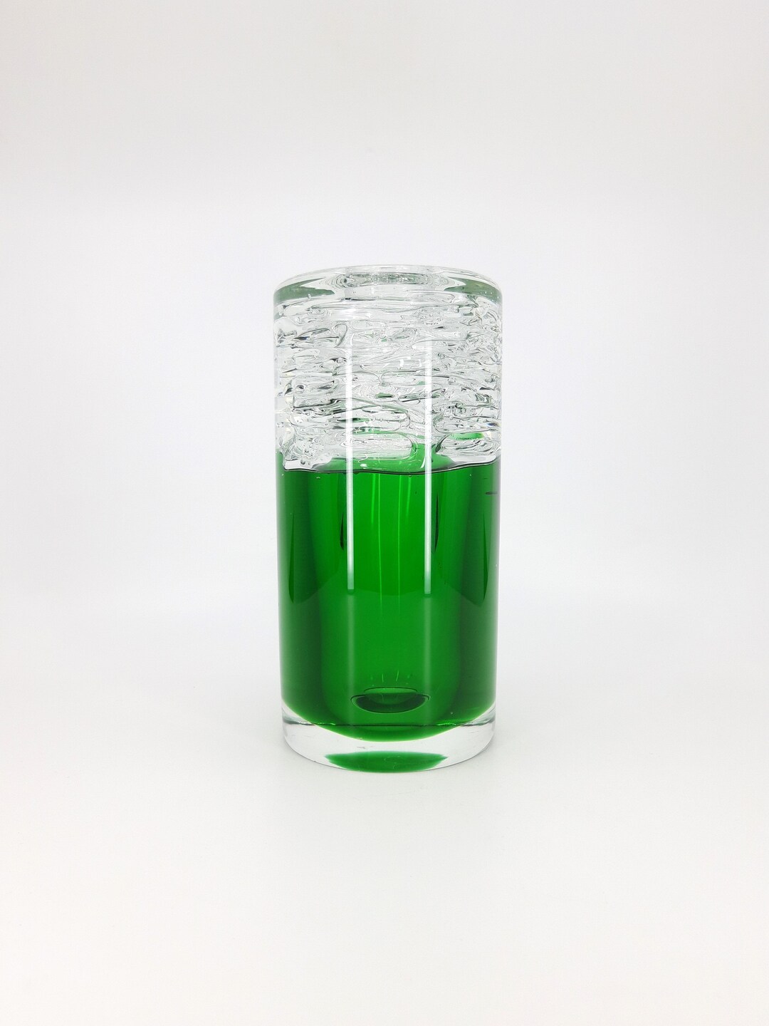 Frantisek Vizner Green Whirlpool Glass Vase - Etsy