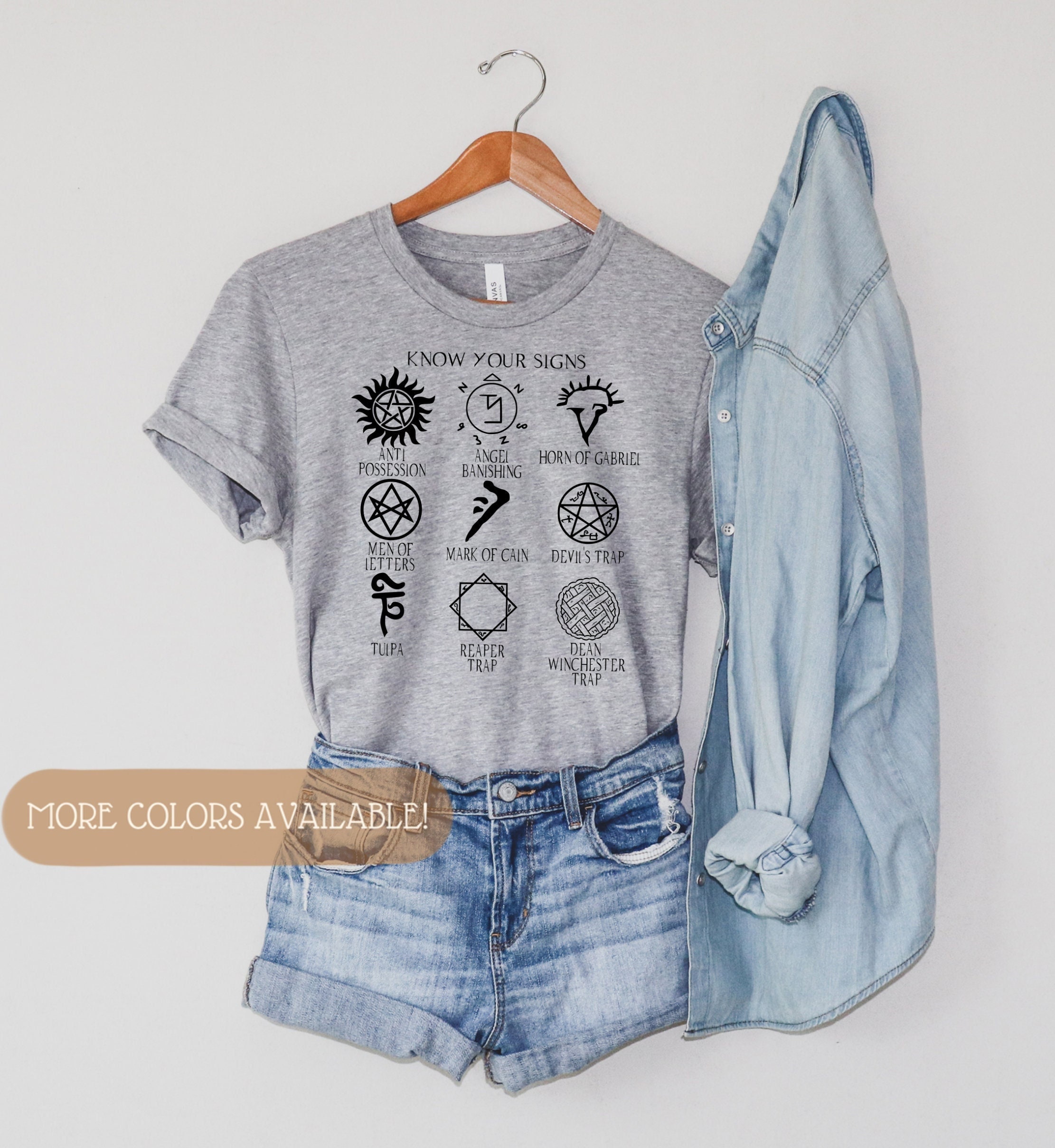 Supernatural Symbols Shirt | Know Your Signs | Supernatural Signs and ...