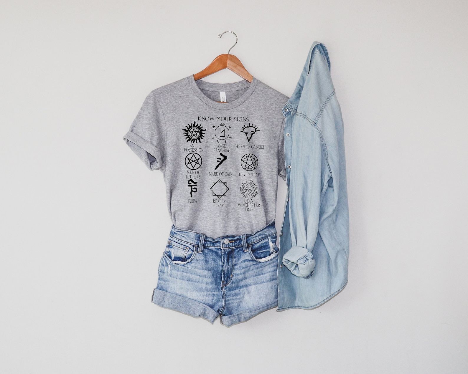 Supernatural Symbols Shirt Know Your Signs Supernatural - Etsy