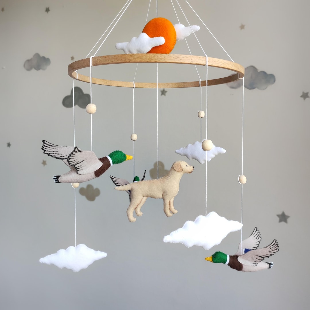 Duck Hunting Baby Mobile. Labrador Retriever. Mallard Duck Mobile ...