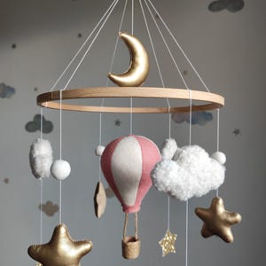 Hot Air Balloon Baby Mobile. Hot Air Balloon Nursery Decor. Crib Mobile ...