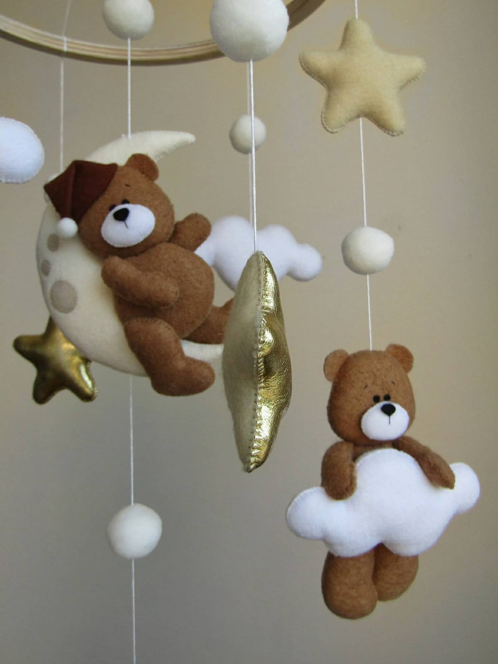 Teddy Bear Mobile. Baby Boy Girl Crib Mobile With Brown Bear - Etsy