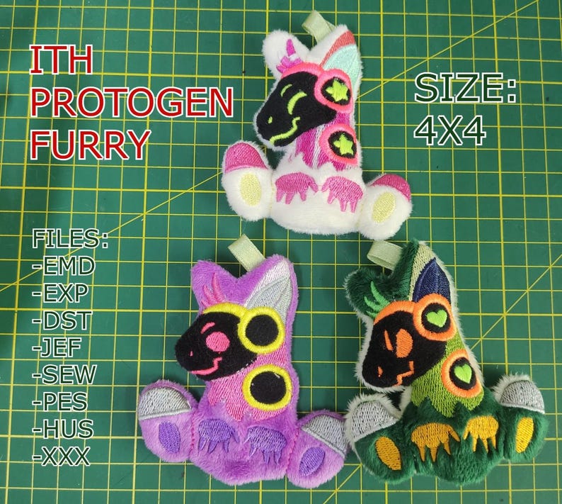 ITH Protogen Furry Embroidery - Etsy