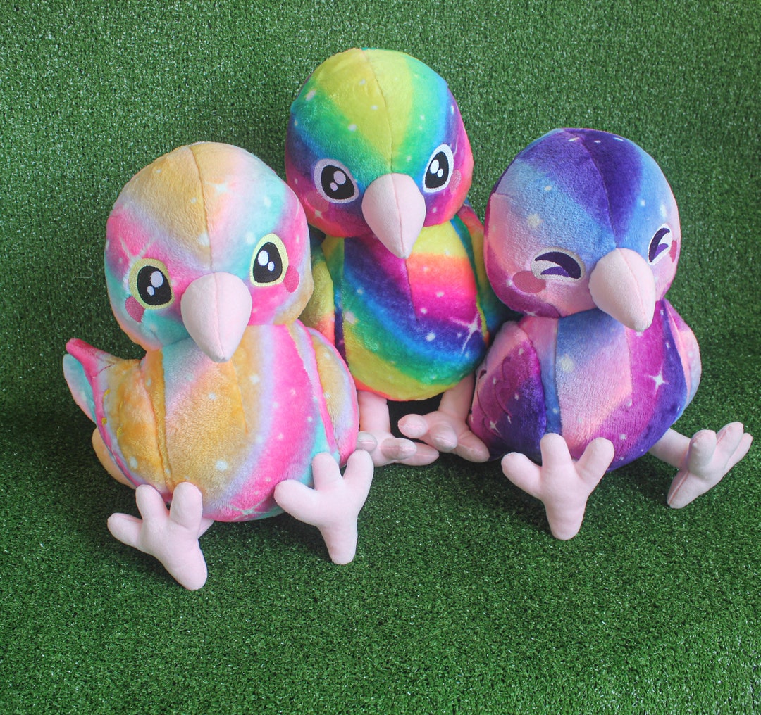 Pet Bird Rainbow Cute Plushie - Etsy