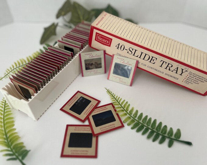 Vintage Photo Slides-lot of 40 in Slide Box/junk Journal/mixed Media - Etsy