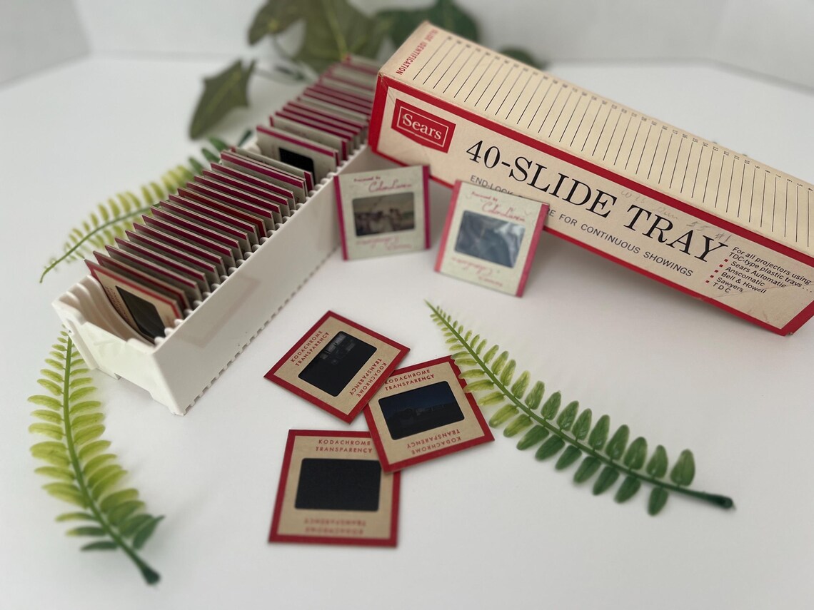 Vintage Photo Slides-lot of 40 in Slide Box/junk Journal/mixed Media - Etsy