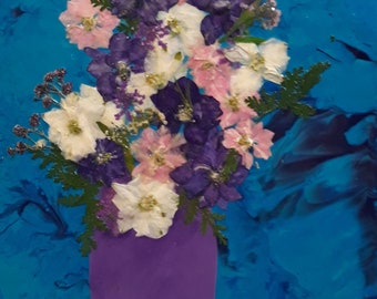 Original Pressed Flowers, Floral Collage - Etsy UK