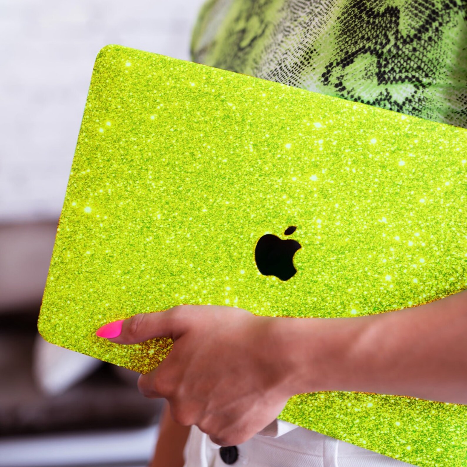 Neon Green Glitter Macbook Case for Macbook Air and Macbook - Etsy
