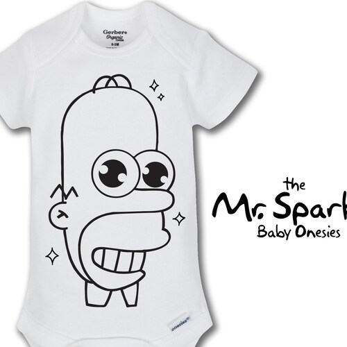 The Simpsons/onesie/mr Sparkle Onesie/homer Simpson | Etsy