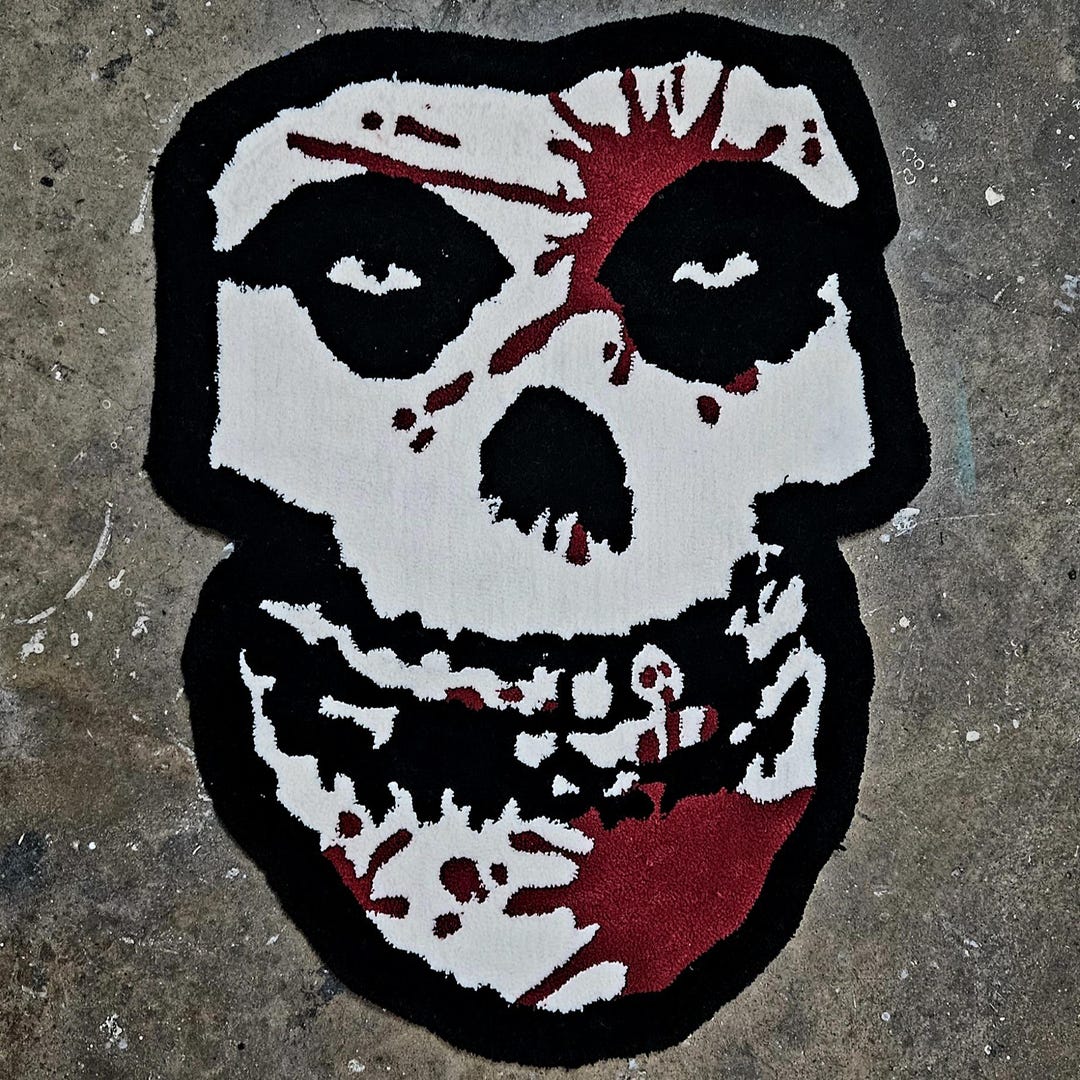 Crimson Ghost Rug. Blood Splattered Area Rug. Punk Rock Aesthetics ...