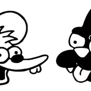 The Itchy and Scratchy Vinyl Stickers/simpsons Sticker/vinyl Decal ...