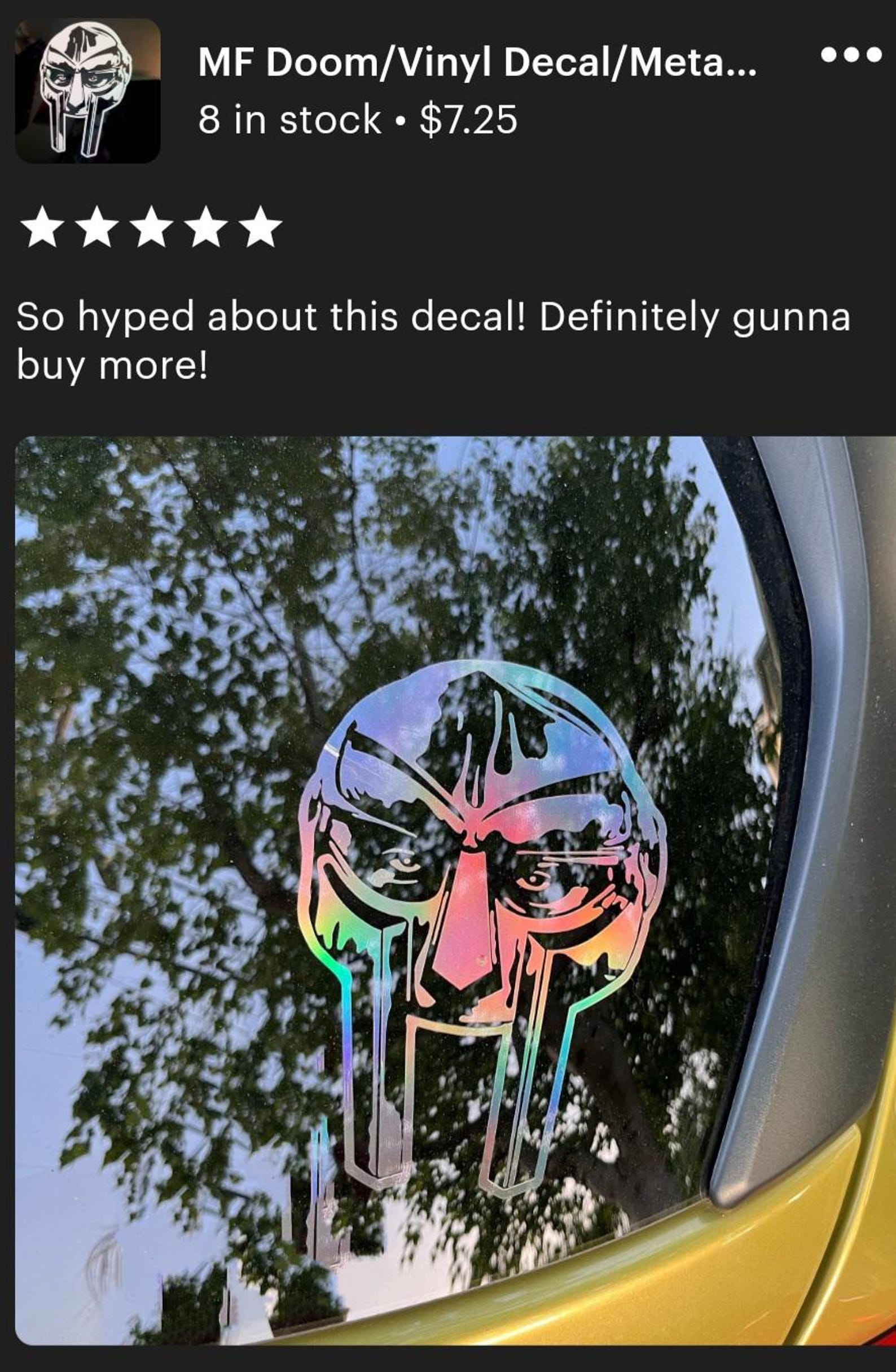 MF Doom/vinyl Decal/metal Fingers/hip Hop/dr Doom/madvillainy ...