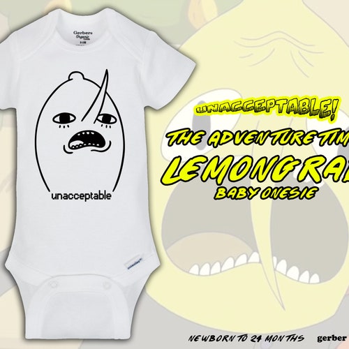 Adventure Time/baby Onesie/lemongrab/unacceptable/adventure - Etsy