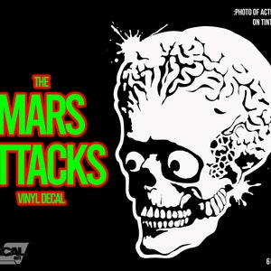 The Mars Attacks Vinyl Sticker/alien Decal/laptop Stickers/skateboard ...