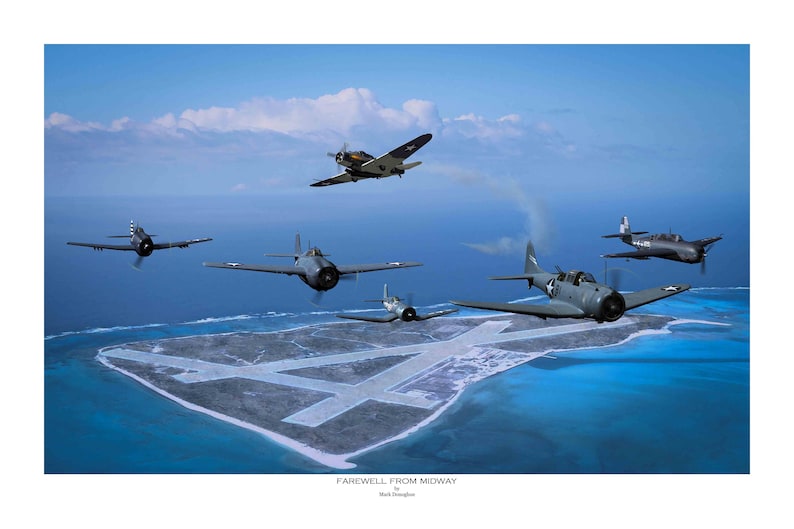 WW2 USN - Farewell From Midway (A4 Size) - Etsy