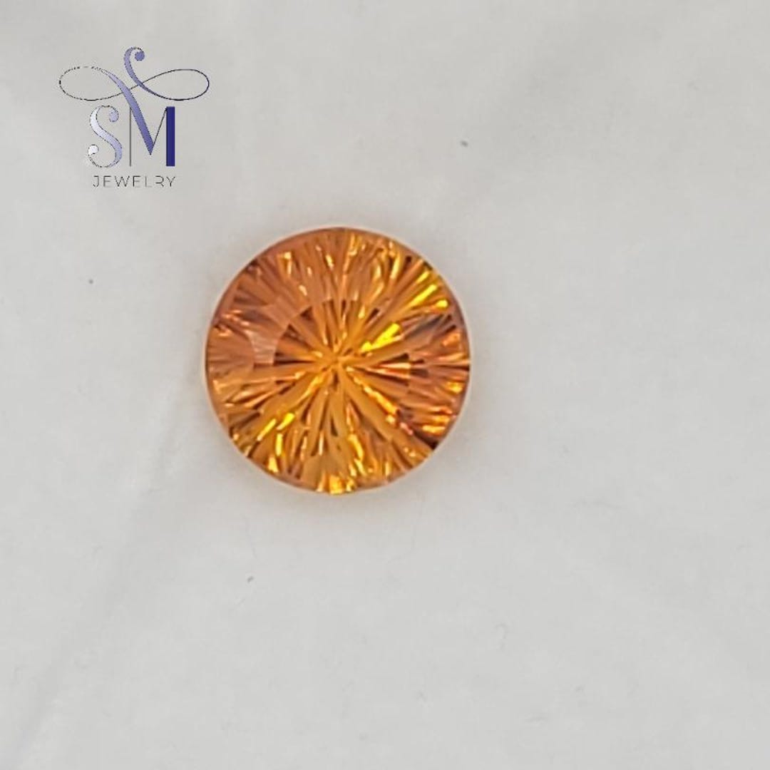 LOOSE GEMSTONE- Natural Serra Gaucha Orange Citrine Round, Super ...