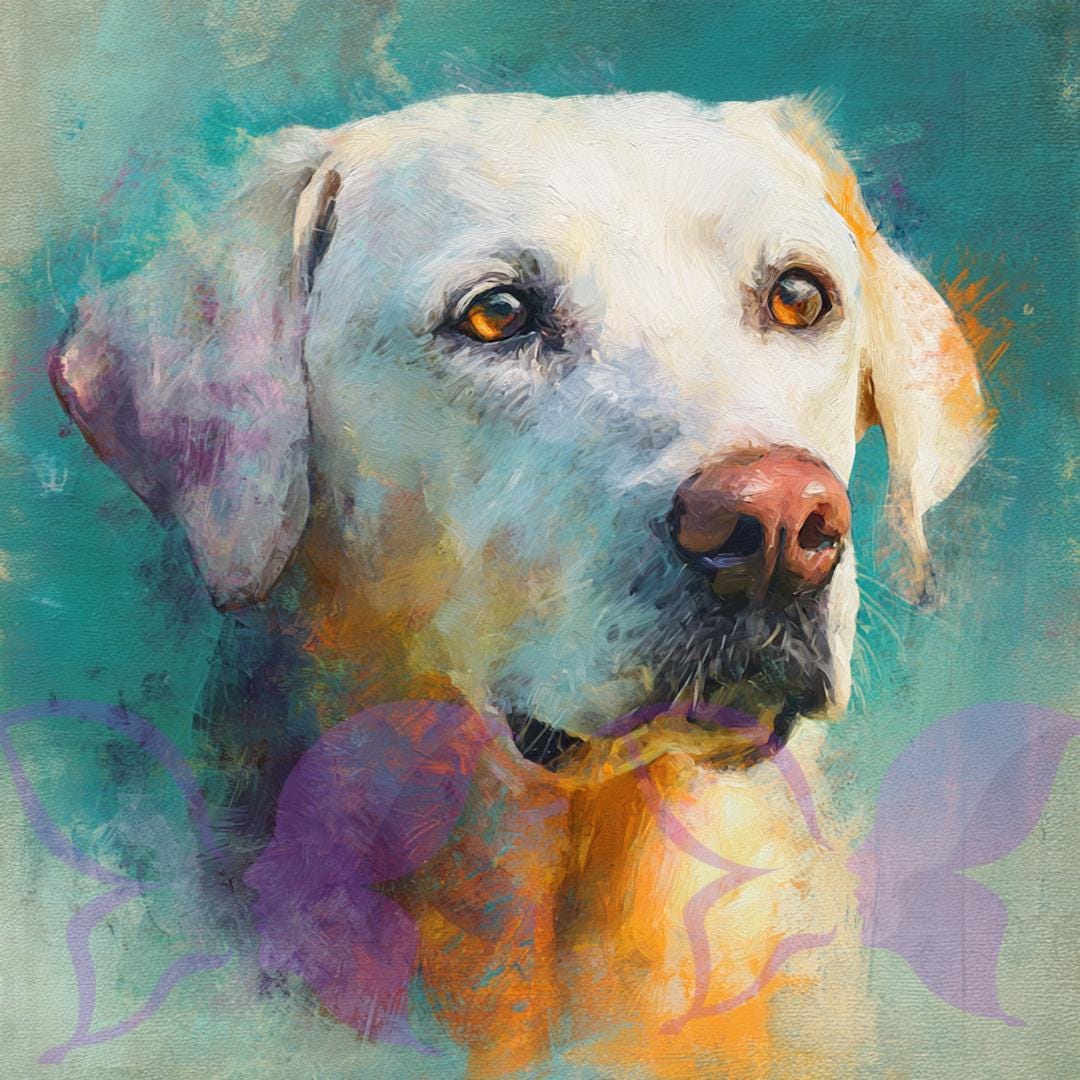 Colorful Dog Portrait PNG | Abstract Labrador Art | 4000x4000 300 DPI ...