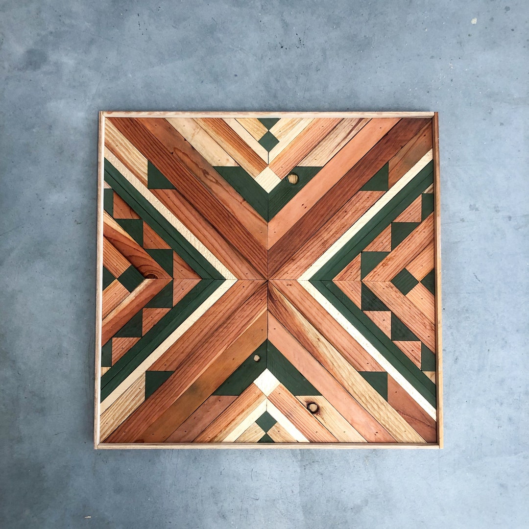 Geometric Wood Wall Art - Etsy