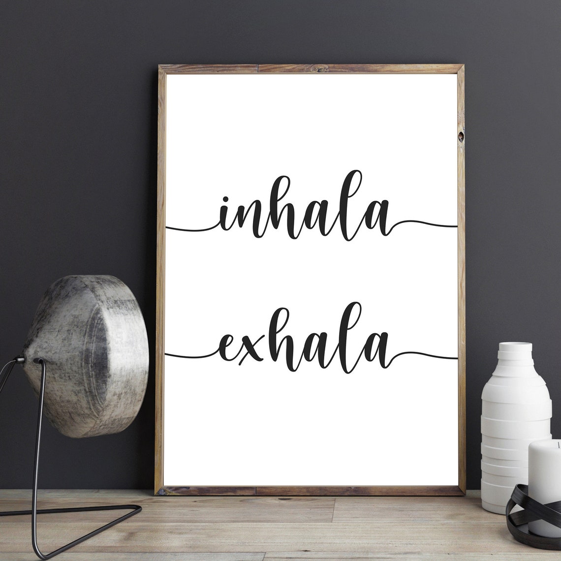 Inhala Exhala PosterInhala Exhala ArtInhala Exhala | Etsy