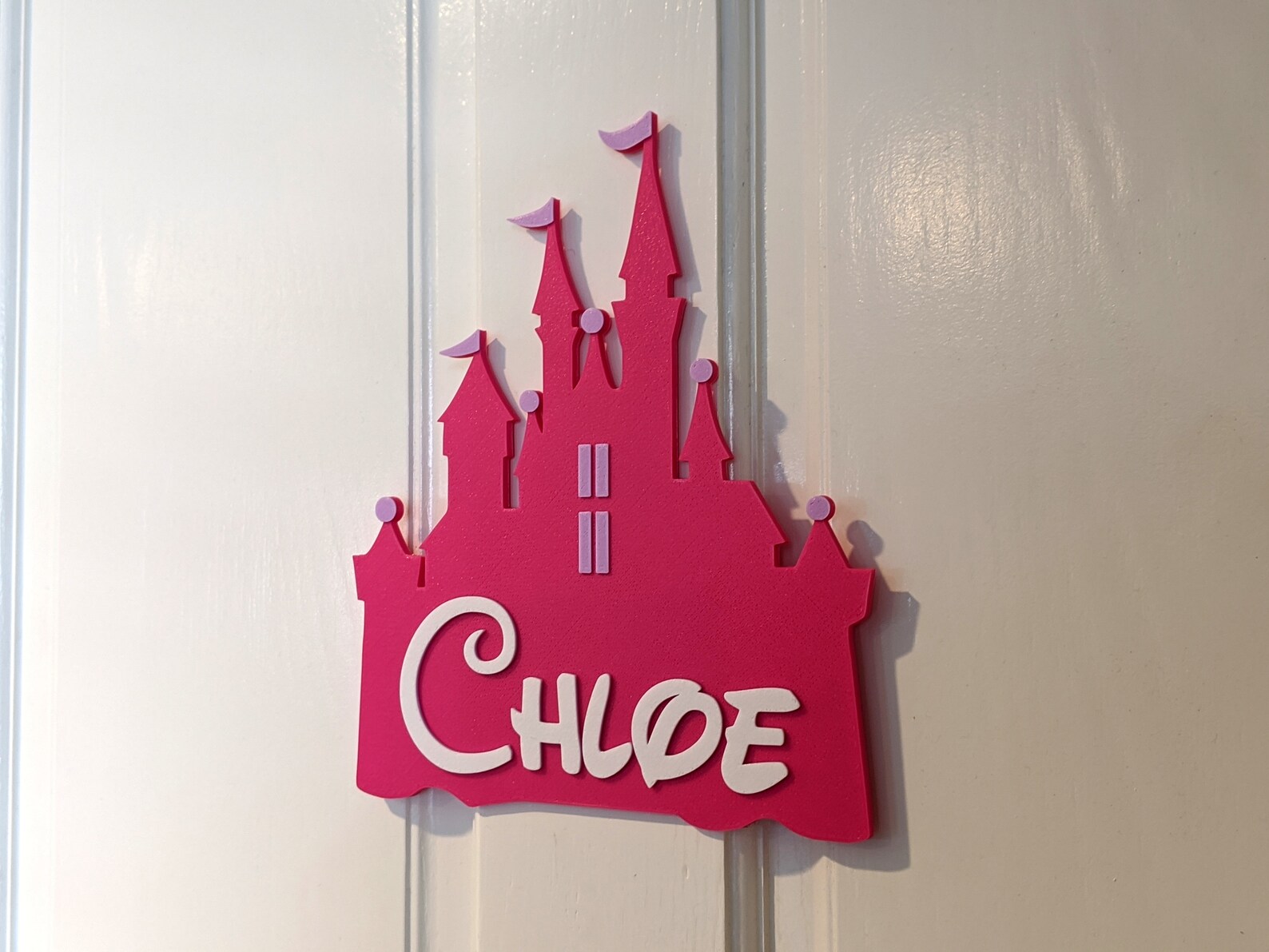 Princess Castle Name Door Sign 3D Printed Name Plate Princess - Etsy