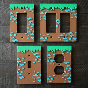 Mining Light Switch Cover Mining Switch Plates Video Game Kids Room ...