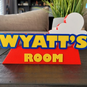Toy Room Desk Name Sign Custom Made 3D Printed Story Sign for - Etsy